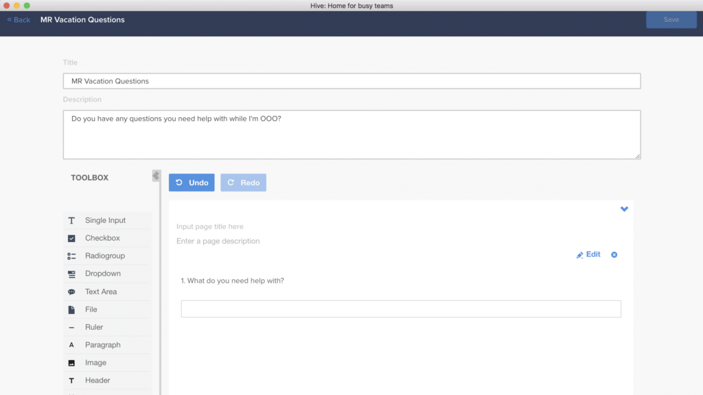 Preparing for Vacation with Hive | Hive Project Management