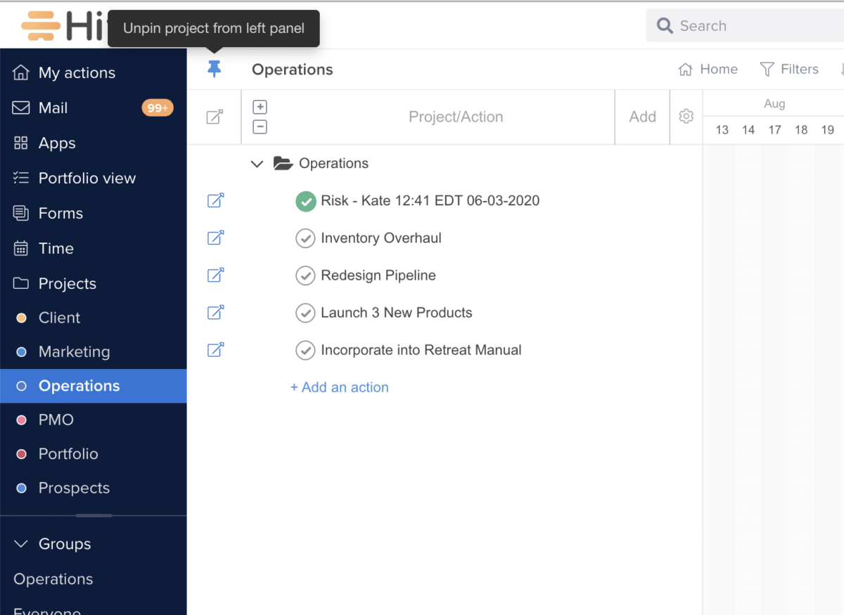 Hive 2.0: Updated Navigation and Action Card | Hive