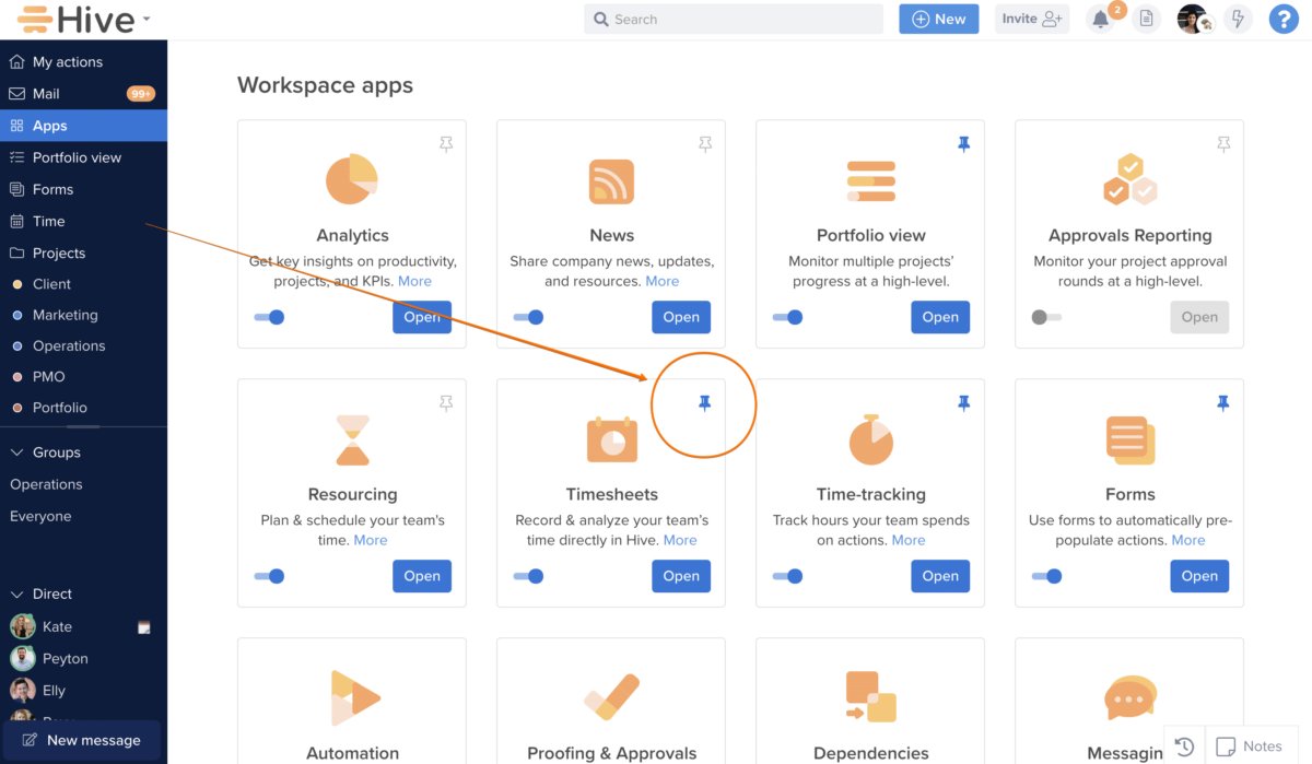 Hive 2.0: Updated Navigation and Action Card | Hive