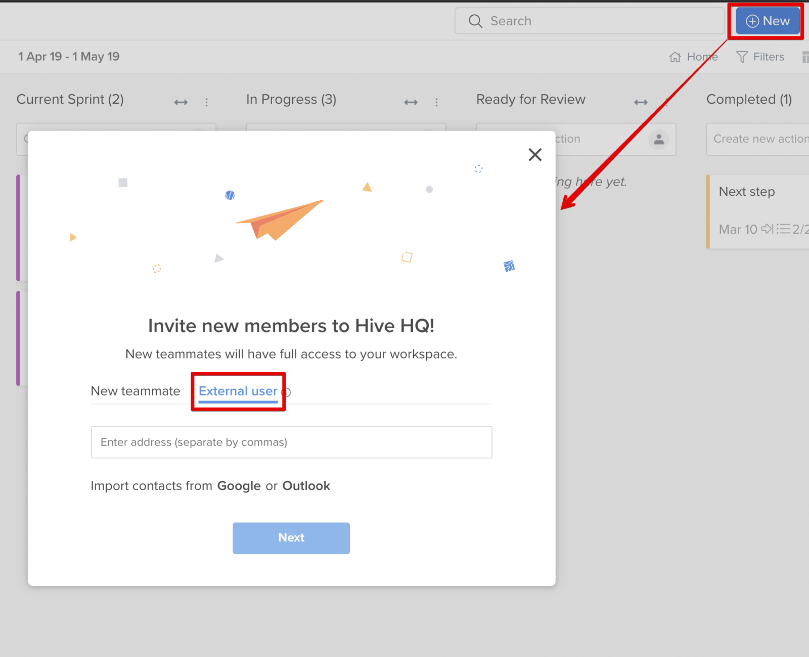 How To Invite External Users To Collaborate In Hive