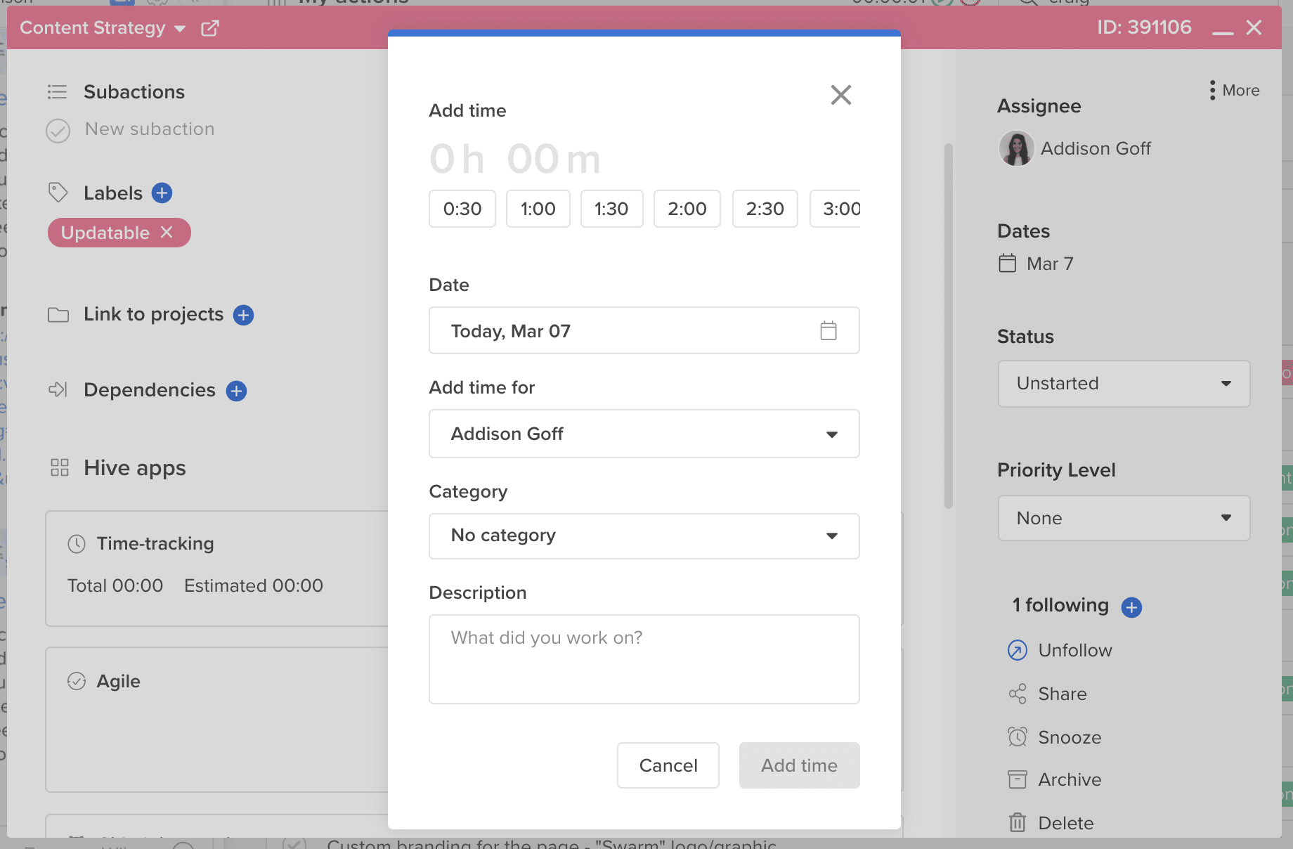 How To Track Time For Your Tasks & Projects | Hive
