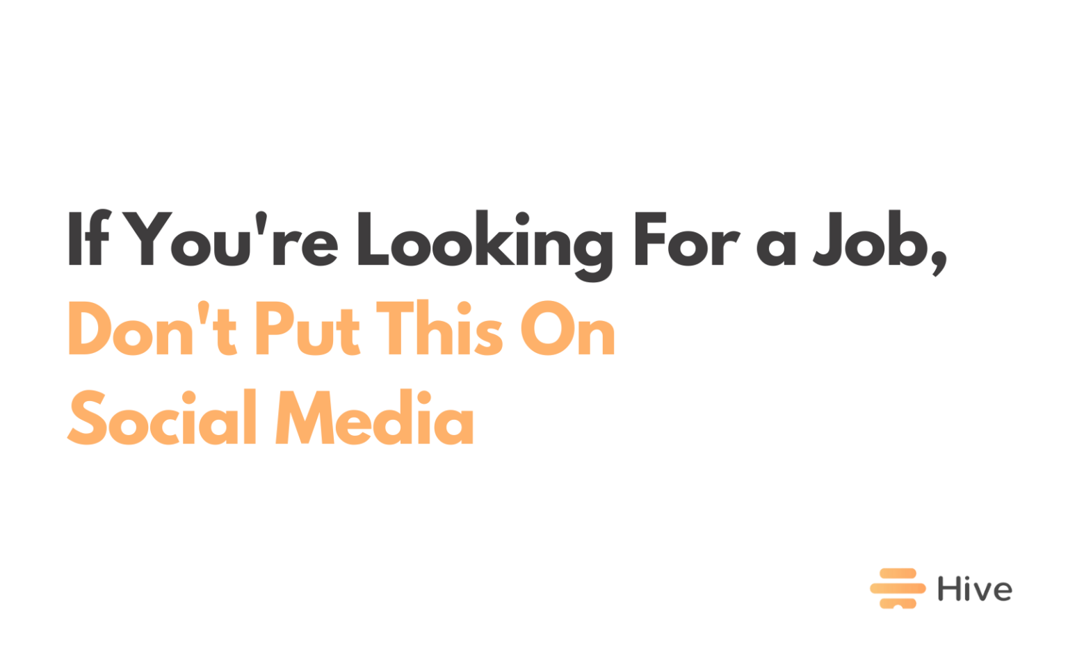 5 Social Media Rules To Know While Job Searching | Hive
