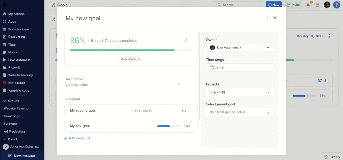 Introducing Hive Goals: Faster results & team success | Hive