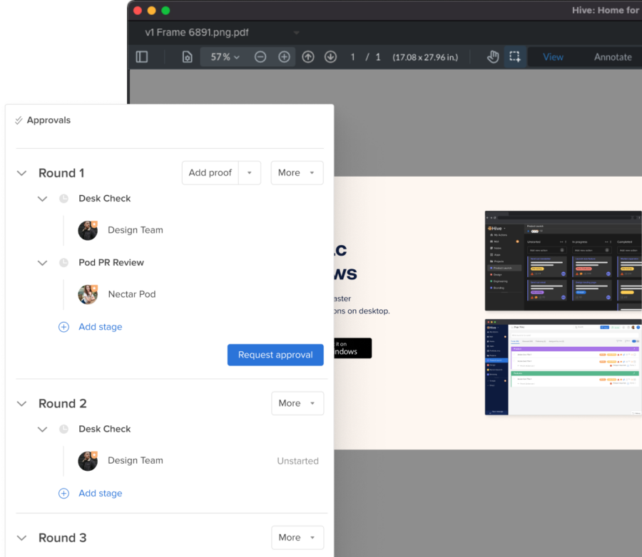 Proofing & Approvals | Hive Features