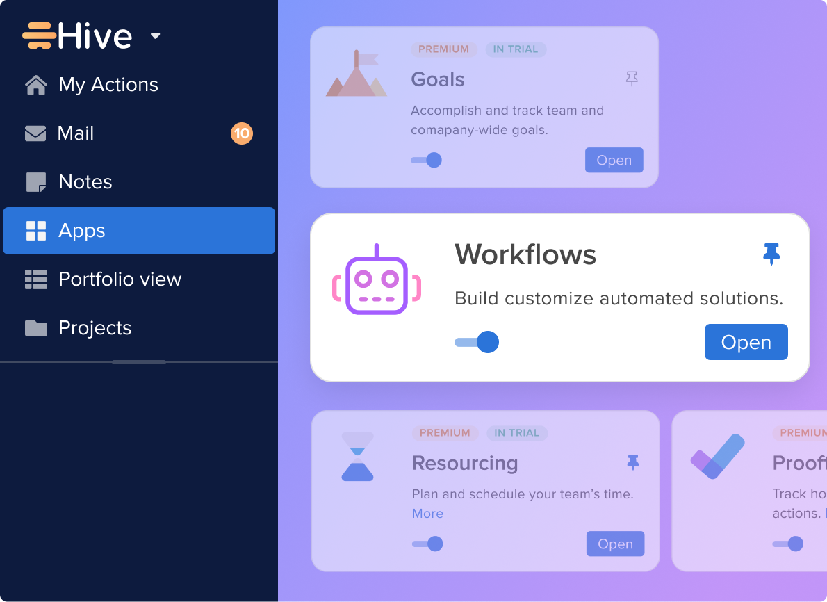 Automate your workflows & manage projects faster | Hive